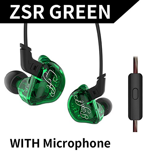 KZ Headphone HiFi Earbuds KZ ZSR Earphone with 2 Balanced Armature and 1 Dynamic Driver, Wired in Ear Earphone IEM with 0.75mm 2 Pin Removable Cable (White with Mic)…