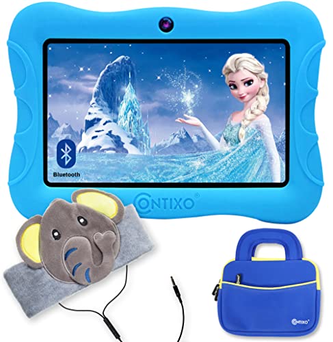 Contixo V9 Kids Tablet and H1 Kids Headphones Bundle, 7-inch HD, Ages 3-7, Toddler Tablet with Camera, Parental Control - Android 10, 32GB