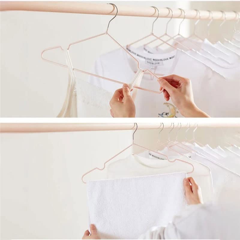 N/A Clothes Hanger Household Non-Slip Metal Drying Rack for Adult Suit Plus Length Clothing Hanger (Color : A, Size : 40 * 20cm)