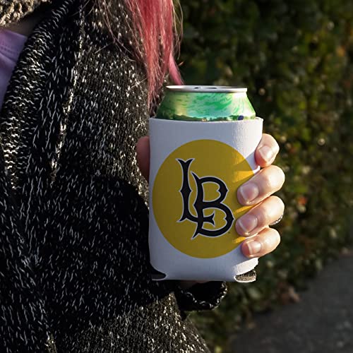 California State University Long Beach Primary Logo Can Cooler - Drink Sleeve Hugger Collapsible Insulator - Beverage Insulated Holder