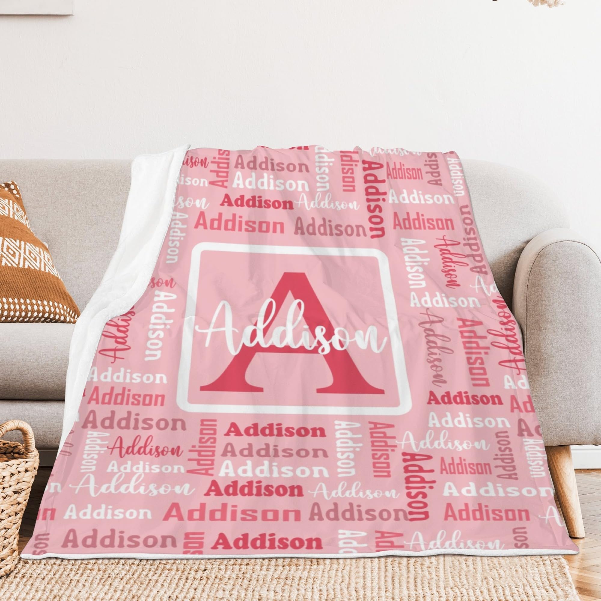 Dr.TOUGH Personalized Blankets for Kids Adults Personalized Name Blankets Personalized Kids Personalized Baby Blanket Personalized Gifts for Chrismas Birthday