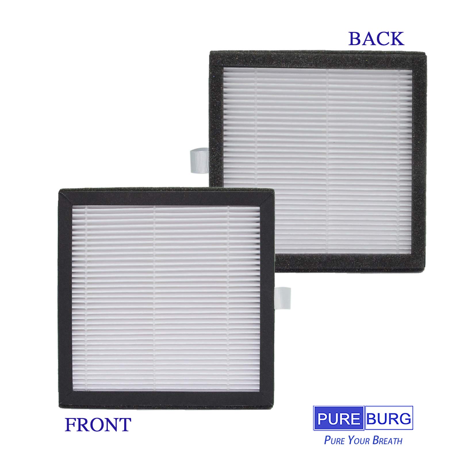 PUREBURG 3-Pack Replacement HEPA Filter Set Compatible with Afloia AQ8 Q8 & Honati Hysure Q7, Tenergy Sorbi 2-in-1 Dehumidifier (1000ML)