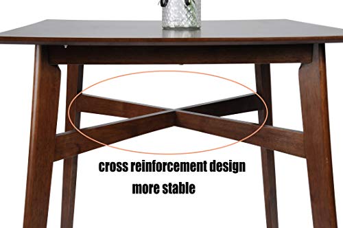 KARMAS PRODUCT Square 4-Person Wood Dining Table for Kitchen Modern Home Furniture Espresso (Table)