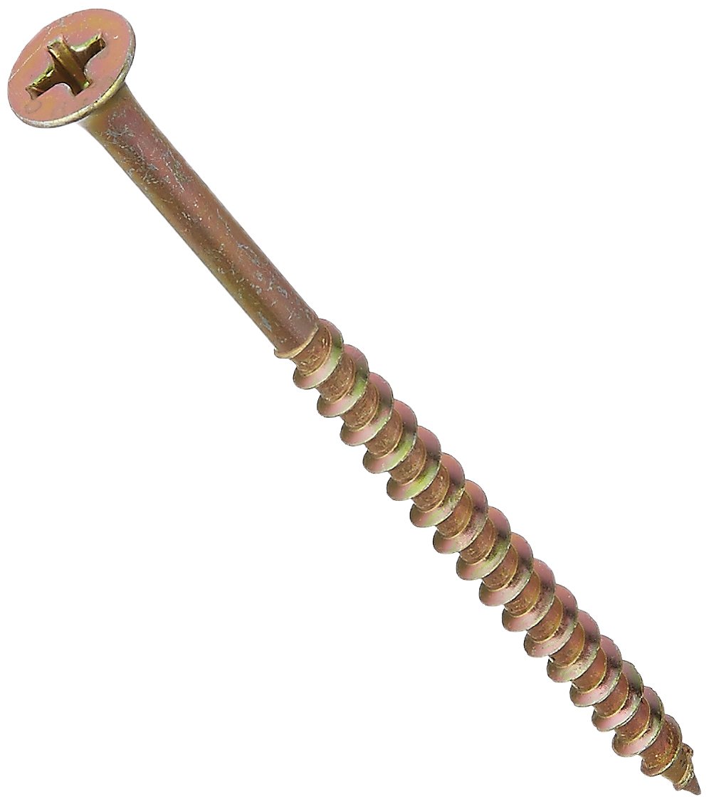 The Hillman Group 47675 8-Inch x 3-Inch All Purpose Wood Screw with Phillips Drive, 1-Pound , Yellow