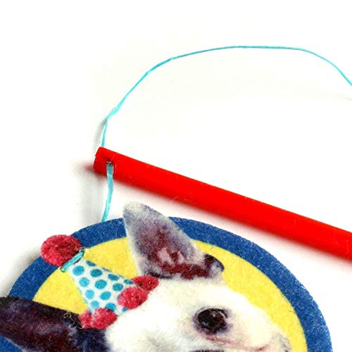 English Bulldog cake garland, photographic dog birthday part decoration