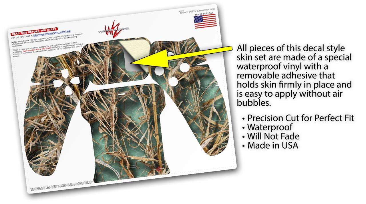 WraptorSkinz Skin Wrap compatible with Sony PS5 DualSense Controller WraptorCamo Grassy Marsh Camo Seafoam Green (CONTROLLER NOT INCLUDED)