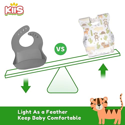 KIIS Disposable Baby Bibs for Baby Boys and Girls - Individually Packaged - Hygienic, Soft and Leakproof (20 PCS) (Animal)