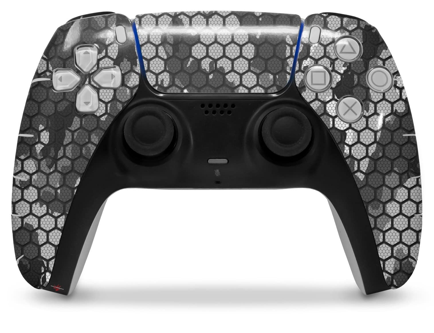 WraptorSkinz Skin Wrap compatible with Sony PS5 DualSense Controller HEX Mesh Camo 01 Gray (CONTROLLER NOT INCLUDED)