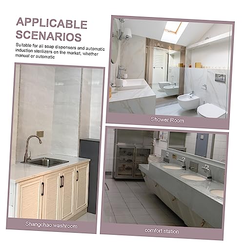 Cabilock 1pc Water Tray Foam Dispenser Tray Drip Tray for Soap Dispenser Soap Dispenser Drip Catcher Wall Soap Water Dispenser Stand Desktop Tray Container Wall-Mounted Plastic White