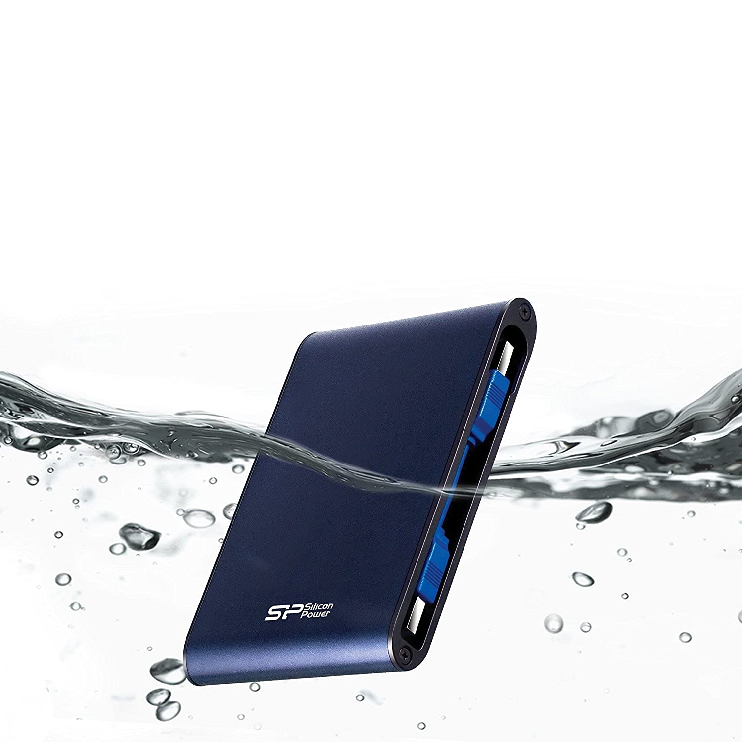 Silicon Power 1TB Rugged Portable External Hard Drive Armor A80, Waterproof USB 3.0 for PC, Mac, Xbox and PS4, Blue