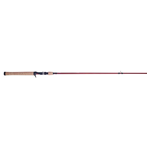 Berkley 7’ Cherrywood HD Casting Rod, One Piece Spinning Rod, 10-20lb Line Rating, Medium Heavy Rod Power, Fast Action, 1/4-1 oz. Lure Rating, Red