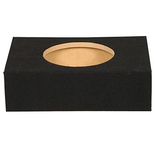 QPower Single 10 Inch Shallow Sealed Truck Subwoofer Enclosure Speaker Box and Pyle PLPW10D 1000 Watt DVC 4 Ohm Car Audio Subwoofer Speaker