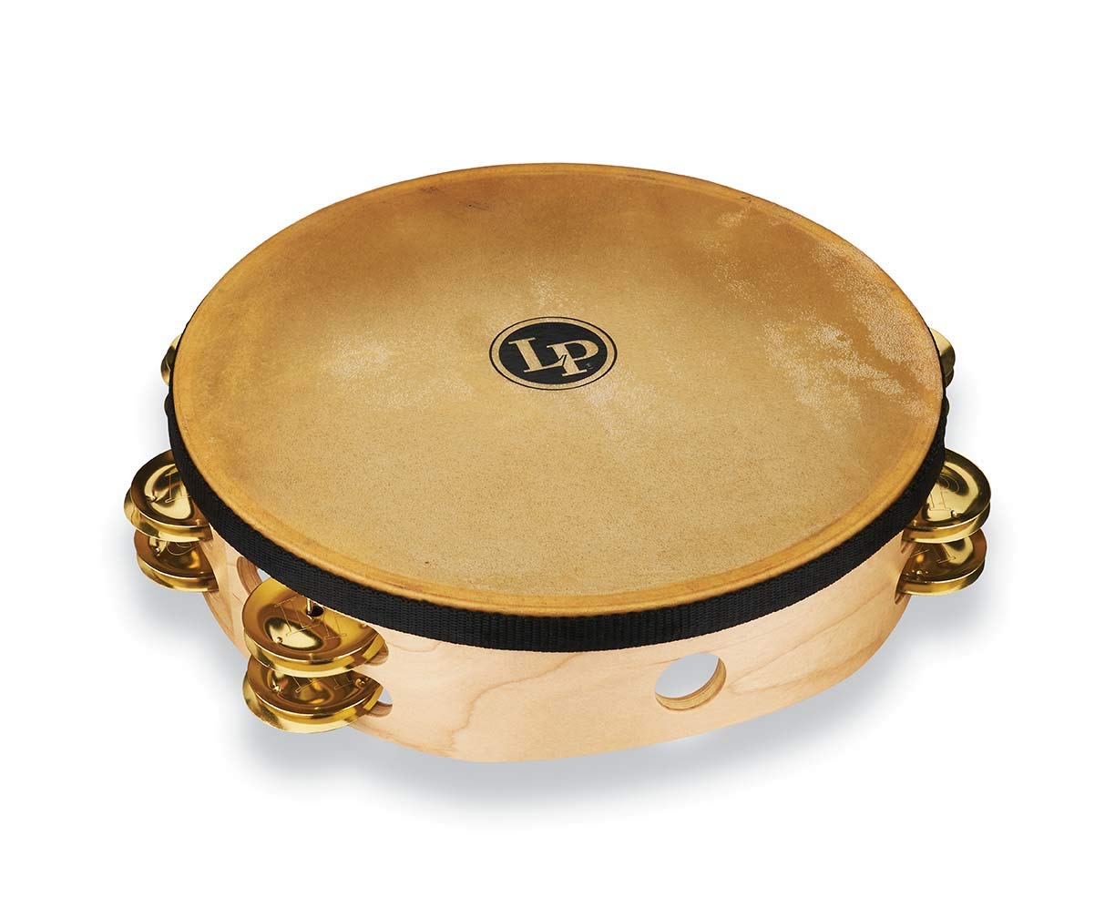 Latin Percussion PRO 10 Double Row Headed Brass Jingles Tambourine (LP384-BR)