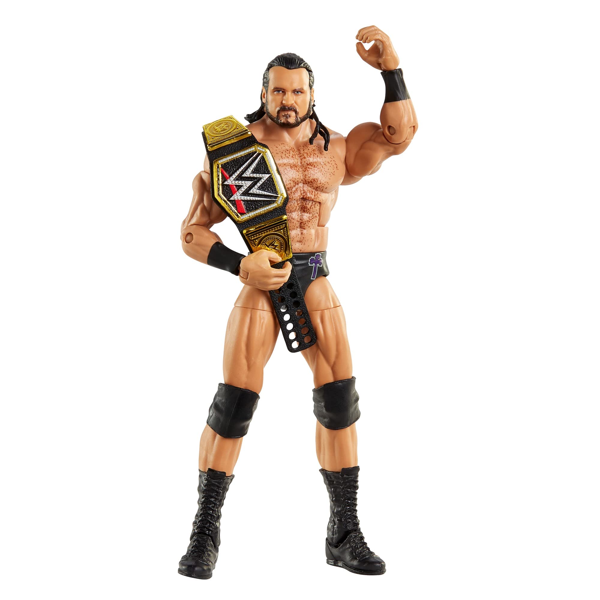 WWE MATTEL Top Picks Elite Drew McIntyre 6-inch Jeff Action Figure with Deluxe Articulation for Pose and Play, Life-like Detail, Authentic Ring Gear & Accessory,Multi,GVC02