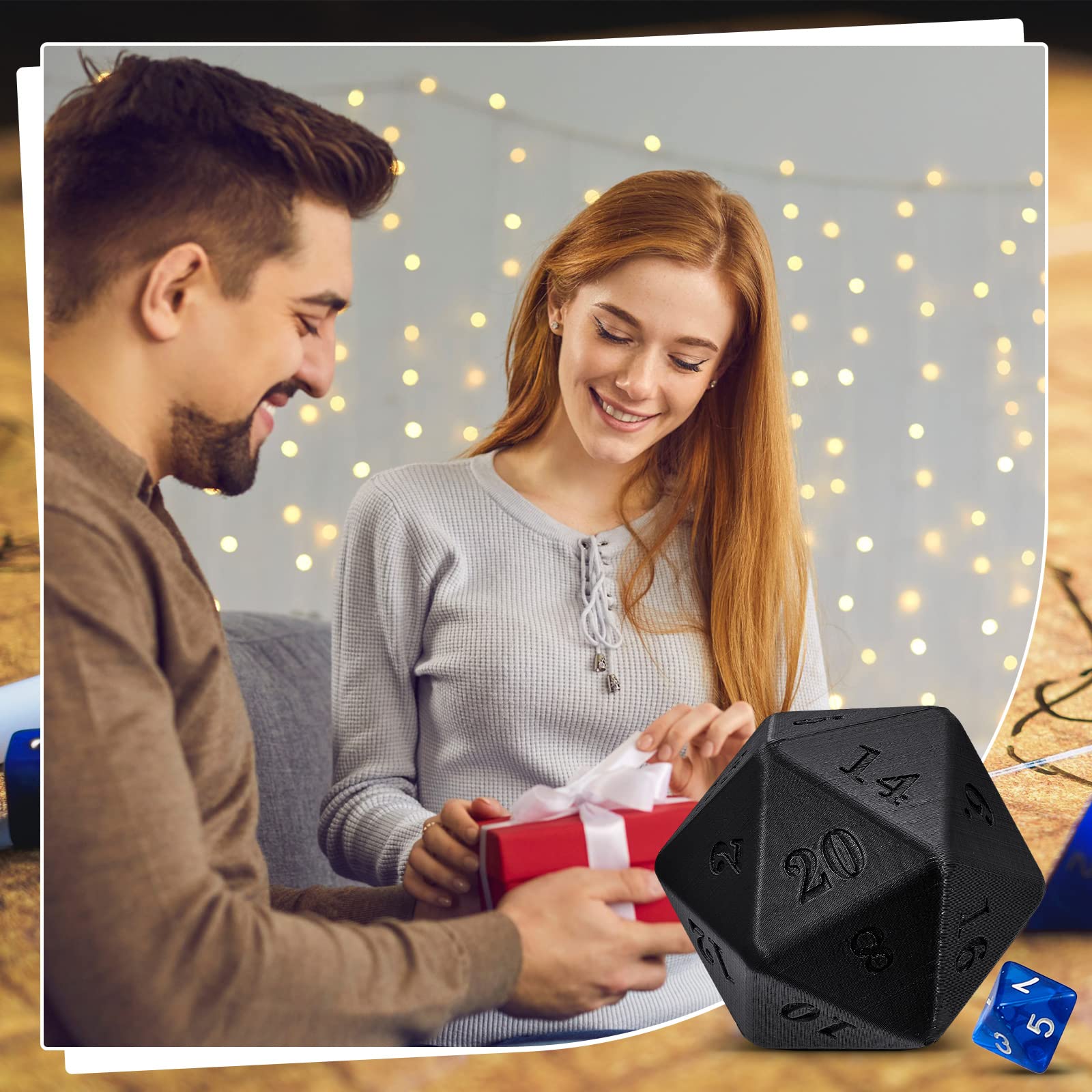 D20 Dice Storage Box D20 Dice Case D20 Dice Holder Dice Gift Dice Box With Magnetic Lid For Storage D20 Dice