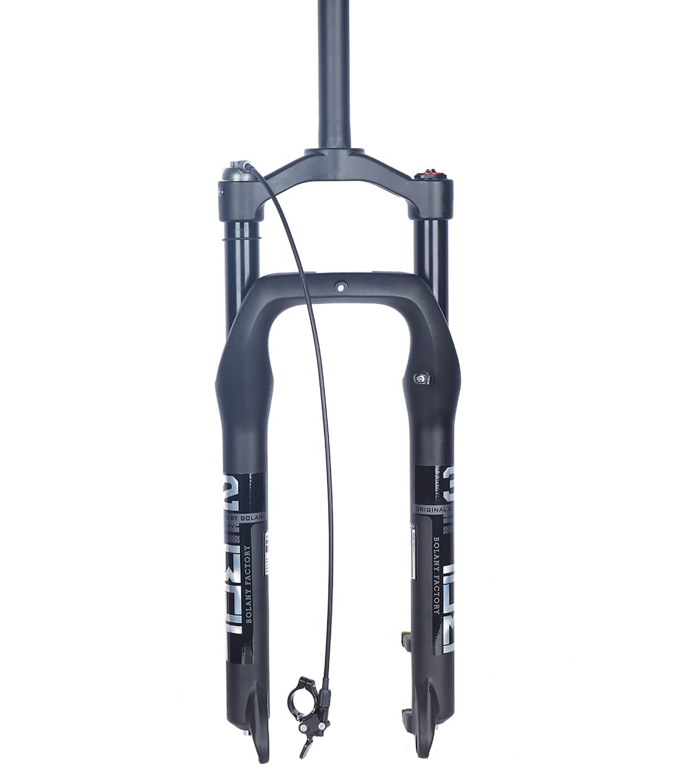 BOLANY Snow Bike Front Fork for A Bicycle 26inch Aluminum Alloy Air Gas Fat Fork Bike for 4.0" Tire Bicycle Accessories
