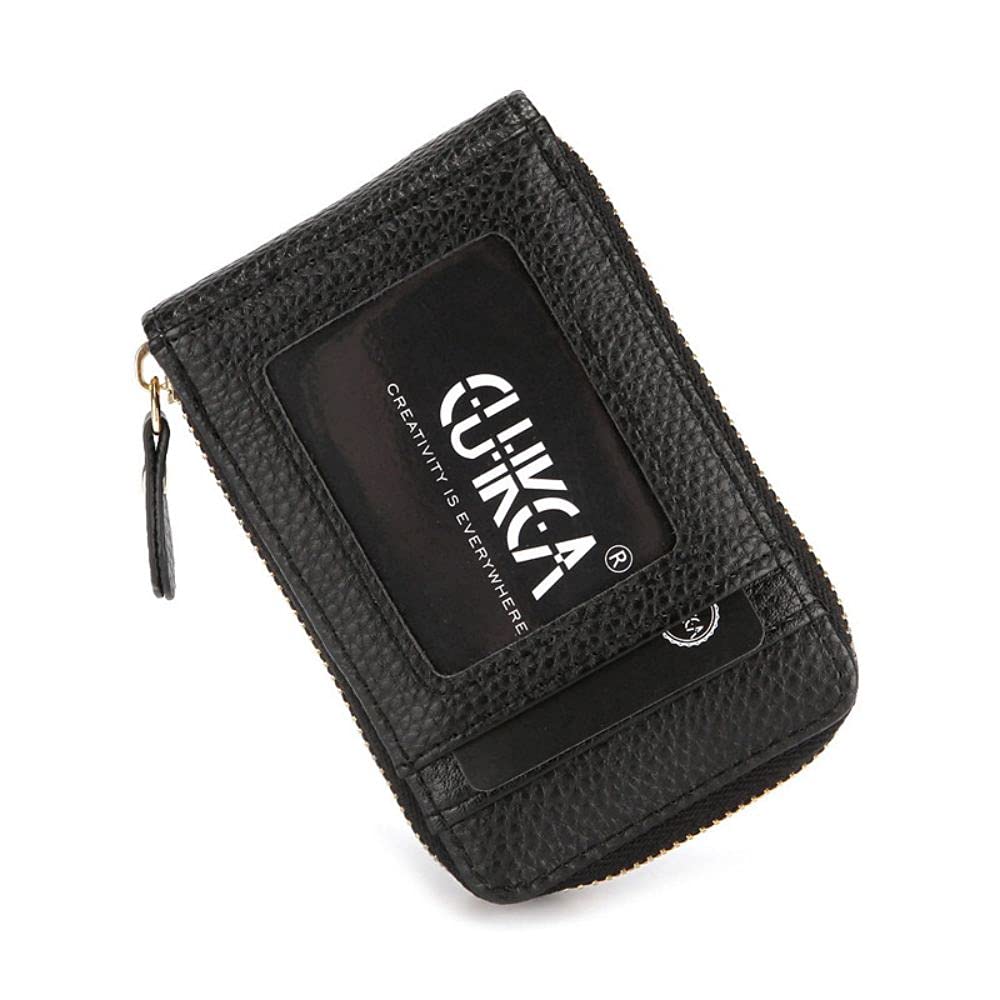 qqee Wallet Credit Card Wallet Zipper Small Wallet RFID Blocking Wallet Both Men and Women Can Use