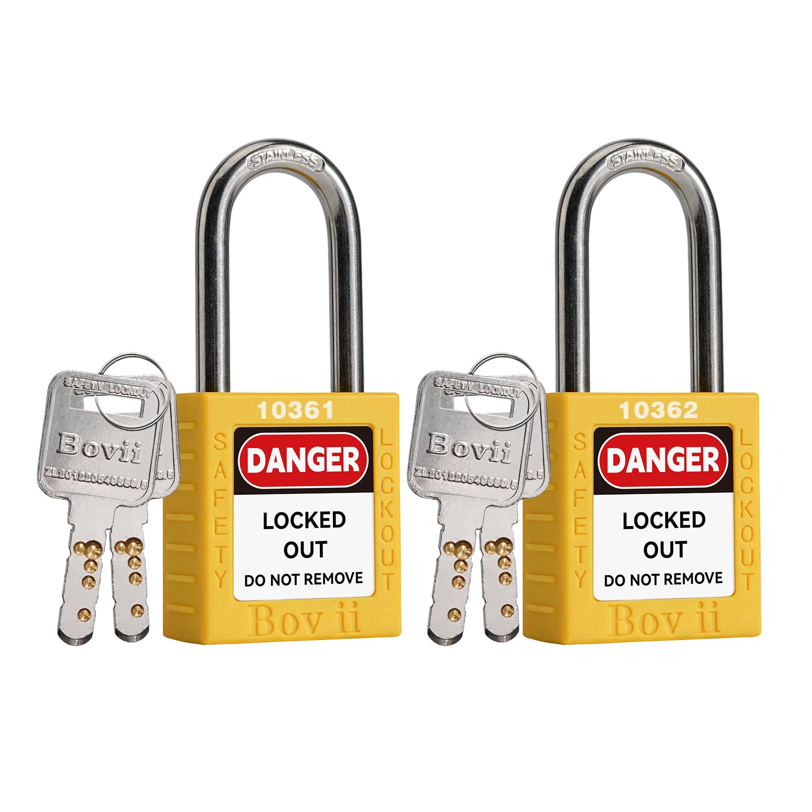 Boviisky 1 Red Lockout Tagout Locks Set, Loto Locks Keyed Different, 2 Keys Per Lock, OSHA Compliant Lockout Locks