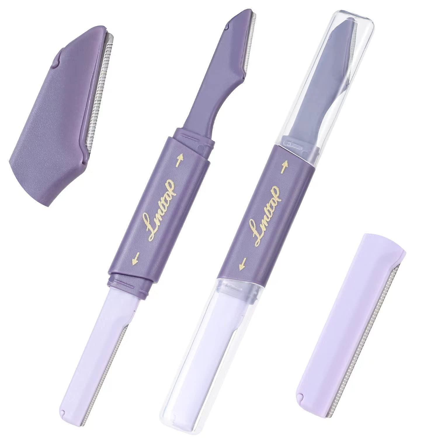 CZDZYMJYHS Eyebrow Razor, Eyebrow Razor for Women, , Patented Dual Head Design, Different Angle Trimming, (Purple)
