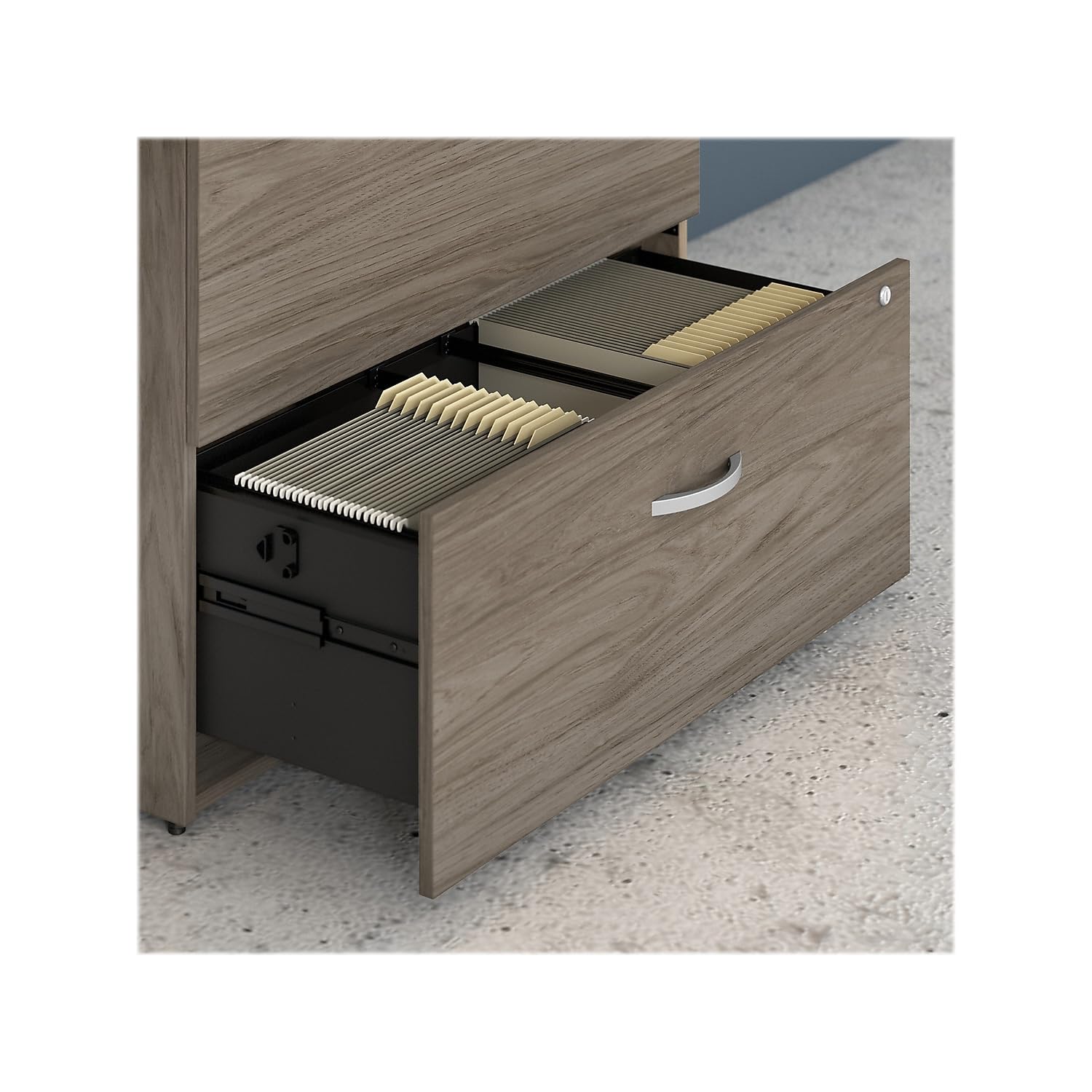 Bush Business Furniture Studio C 2 Drawer Lateral File Cabinet, Modern Hickory (SCF136MHSU)