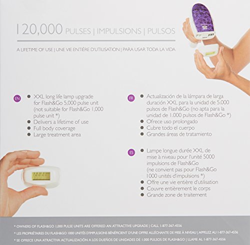 Silk’n Flash&Go Long Life Upgrade Kit Cartridge for At Home Permanent Hair Removal Device for Women and Men - 120,000 Pulses