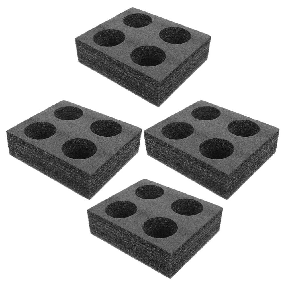 Cabilock 4pcs 4 Hole Cup Holder Coffee Mug Holder Juice Cup Holder drinkings Carrier Tray Beverage Packing Tools Portable Coffee Mug Milk Tea Packing Tray Outdoor Pearl Cotton Box