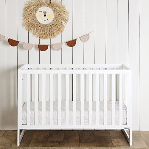 dadada Baby’s 3-in-1 Austin Convertible Crib - Newborn Essentials Baby Bed Fits Standard Crib Mattress - Adjustable Bed Base - White