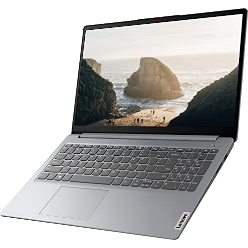 Lenovo Ideapad 1 Laptop, 15.6" HD Screen, AMD Athlon Silver 3050U, 8GB RAM, 128GB PCIe SSD, Webcam, HDMI, Type-C, Wi-Fi 6, Media Card Reader, Windows 11 Home, Cloud Grey