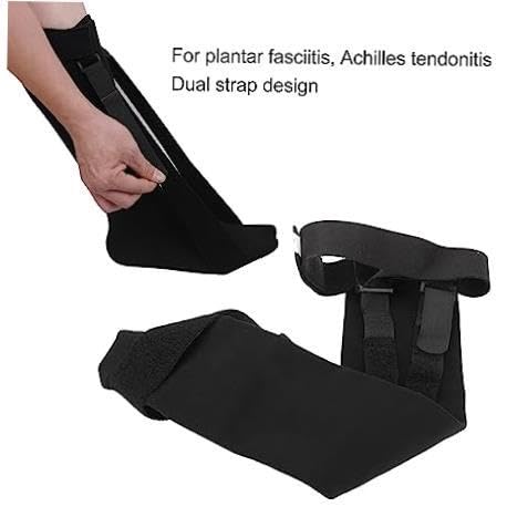 latulipo Foot Compression Sleeve with Adjustable Dual Strap Design - Plantar Fasciitis Brace for Arch Support and Night Splint Dorsiflexion Brace & Calf Stretching Sock