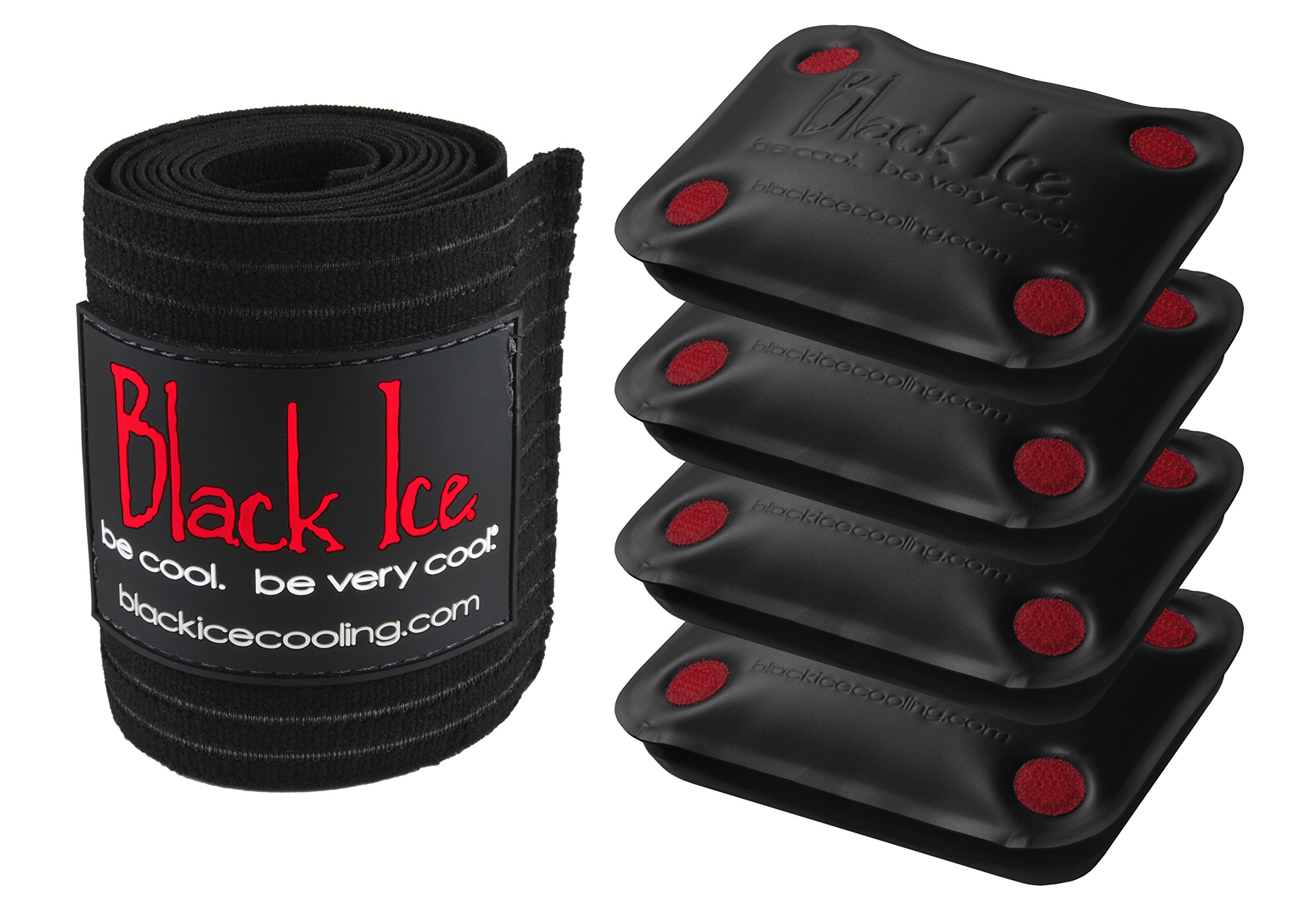Black Ice CoolTherapy System - STX Sports Injury Relief 60" Wrap Knee/Ankle (4 Pack)