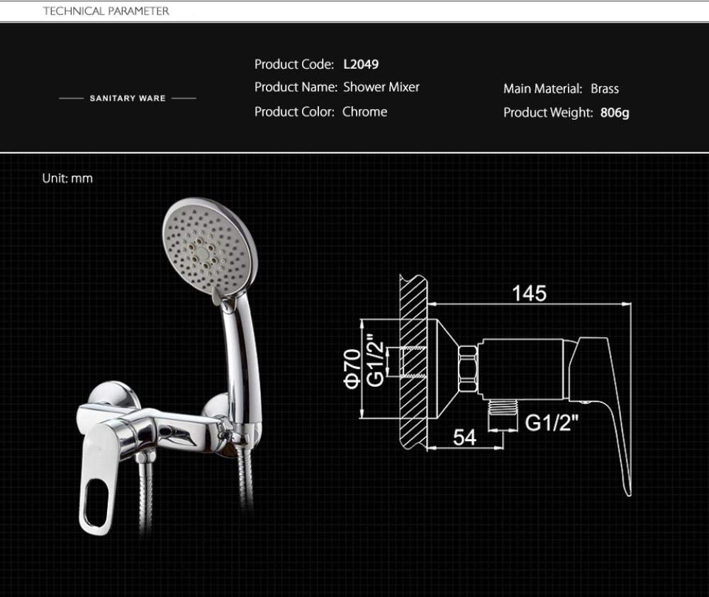 DWSS kitchen taps Chrome Plated Bathroom Bathtub Faucets Mixer Shower Set Tap With Hand Brass Bathroom Bathtub Faucet Shower Head Set