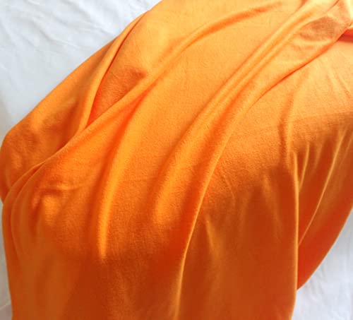 pasanfo Fleece Throw Blanket Lightweight Fleece Throw Cozy Soft Pet Friendly Fleece Blanket for Sofa,Couch 50 X 60 Inches(Orange Color)