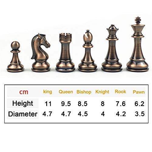 Chess Set International Chess Metal Chess Set High-Grade Gift Travel International Chess Game Folding Wooden Mold Chessboard Kirsi