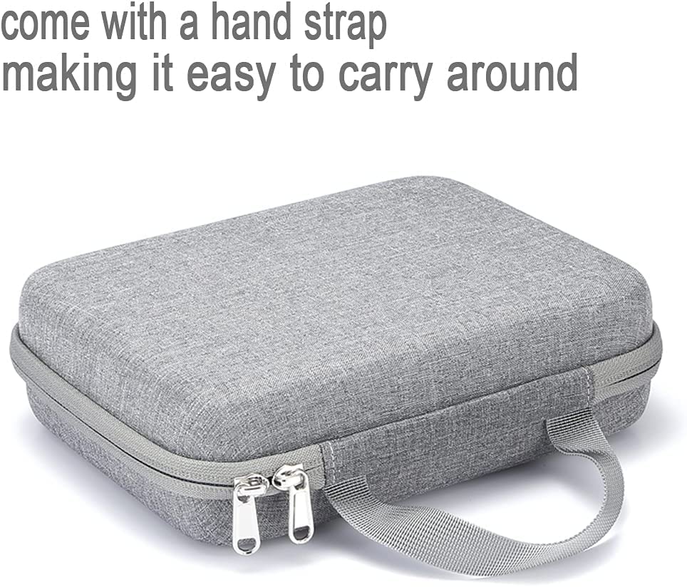 RAIACE Hard Carrying Case Compatible with BakuCores and Battle Figure, Small Dolls, Toys Organizer Storage Box with Mesh Pocket. (Case Only)-Gray(Gray Lining)