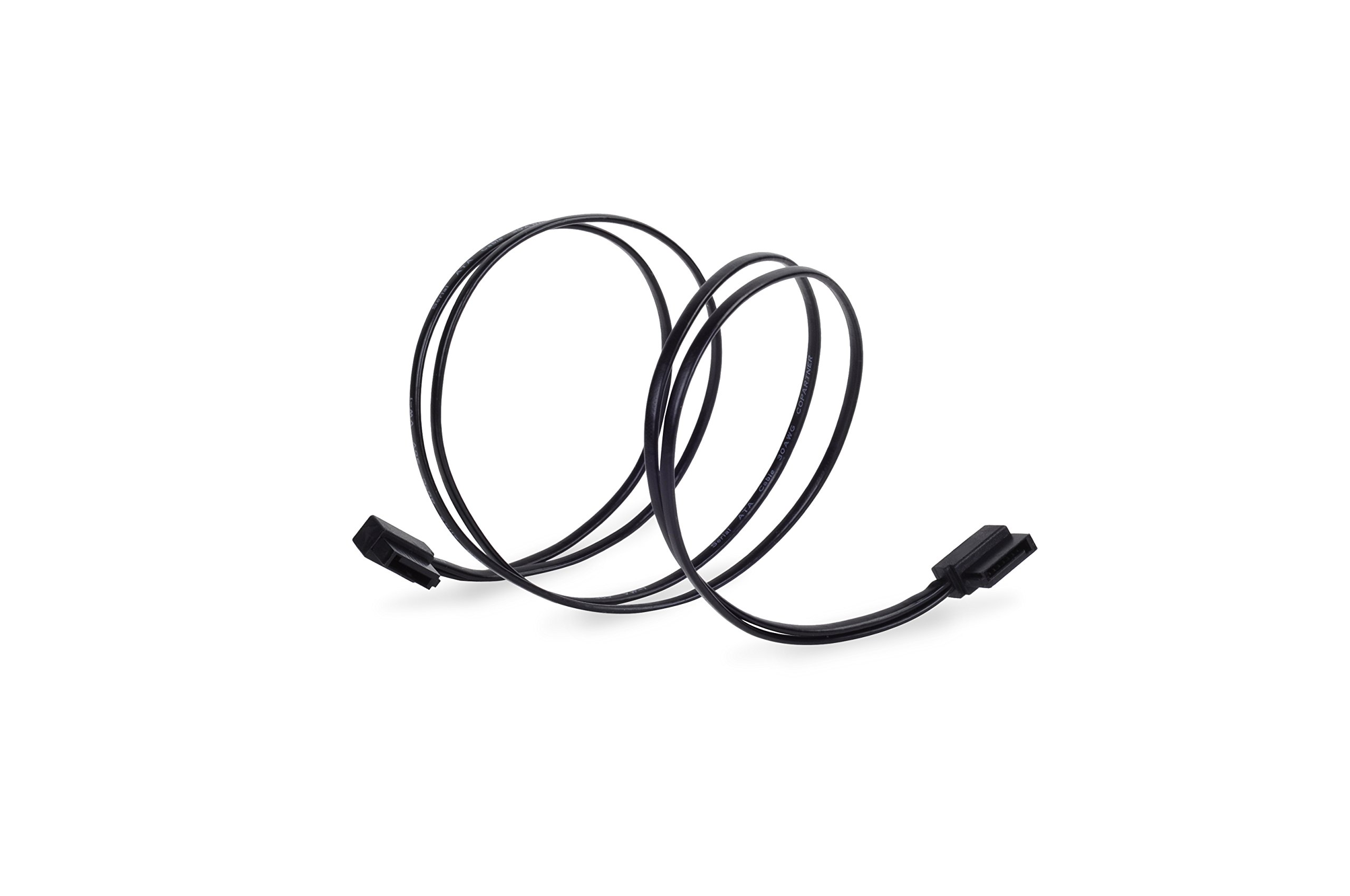 SilverStone Technology SST-CP11B-500 Ultra Thin 6Gb/s Lateral 90-Degree SATA Cables with Custom Low-Profile Connectors (CP11B-500),CP11B-500 - Black 500mm