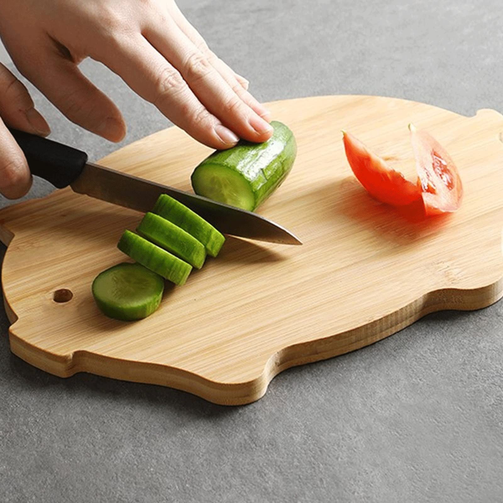 DEPILA Multifunctional Cutting Boards Creative Wood Cutting Board for Food Bamboo Chopping Board Block Pizza Sushi Bread Fruit Tray Kitchen Tools Tray (Color : A)