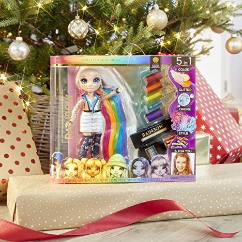 Rainbow High Hair Studio – Create Rainbow Hair with Exclusive Doll, Extra - Long Washable Hair Color & Complete Doll Clothes and Accessories- Fun Playset for Kids Ages 4+