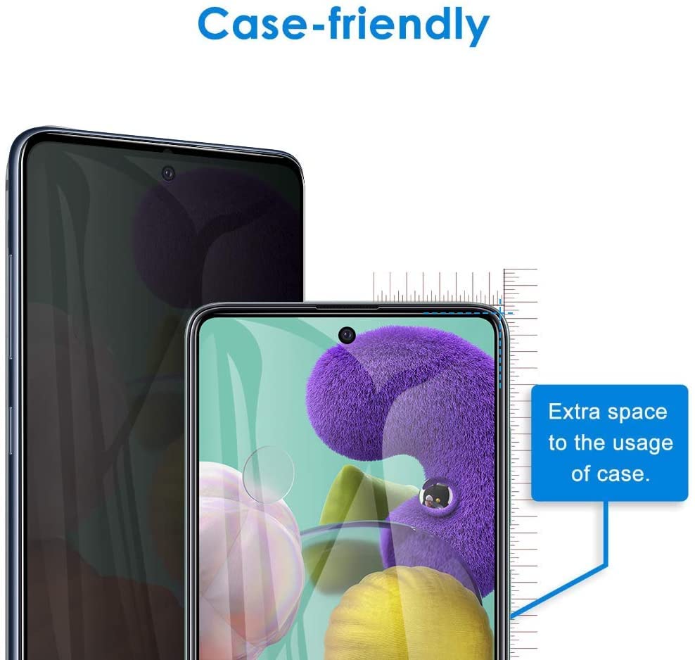 NC [2 Pack] Privacy Screen Protector for Samsung Galaxy A33 /A42 /A32 /A12/A13 5G/A02S/A03S Tempered Glass, Anti-Glare Full Covered,Smooth Touch, No Bubble
