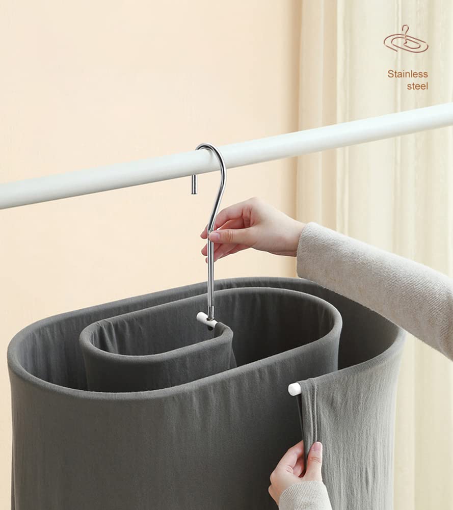 DEPILA Spiral Sheet Hanger Space Saving Hangers for Sheets Bedspreads Coverlets Mattresses Tablecloths Sofa Covers Blankets Shawls Scarfs Capes A5 Coat Hanger