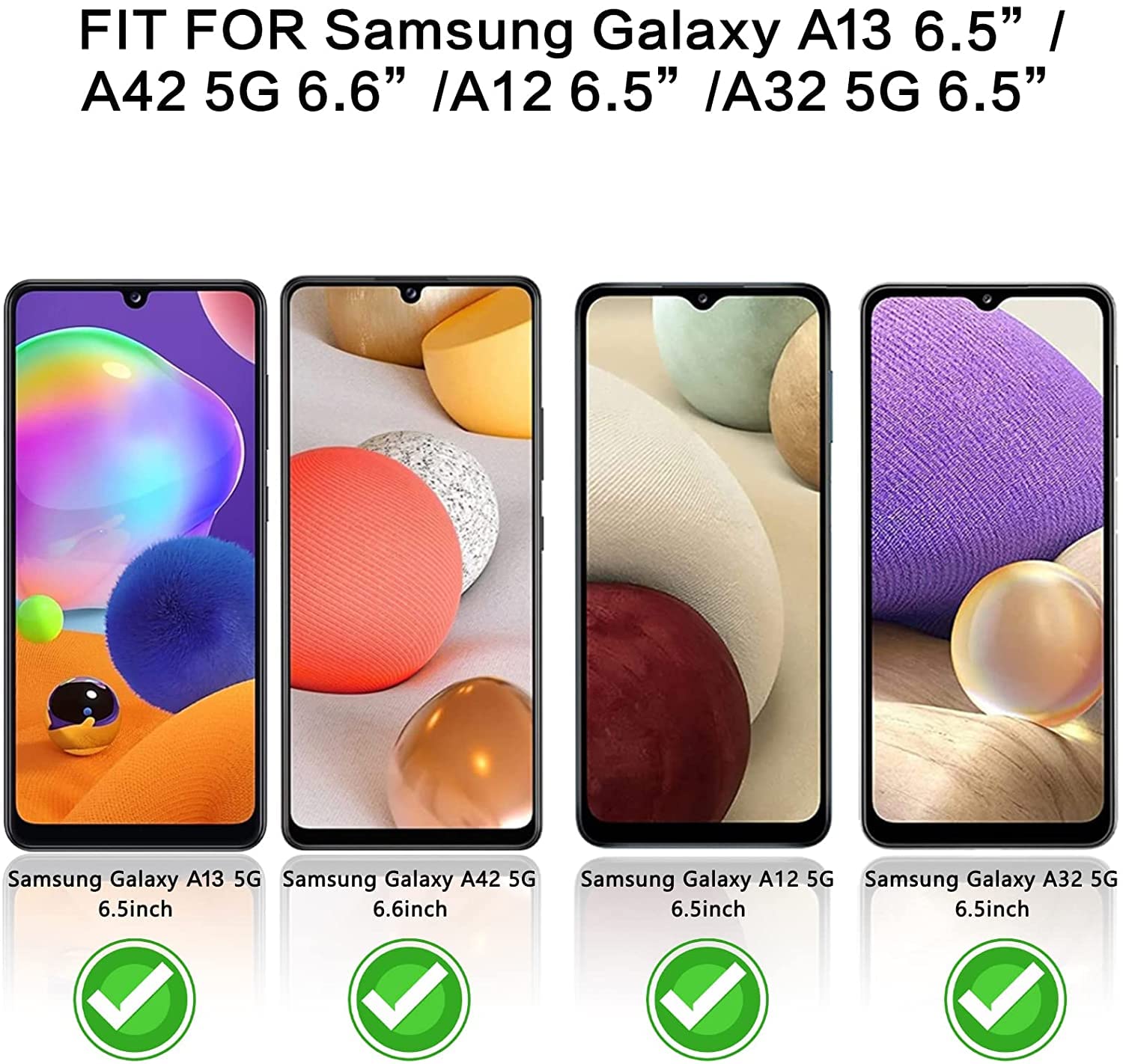 NC 2 Pack Privacy Screen Protector Compatible with Samsung Galaxy A33 / A42 / A32 / A12/ A13 / A02S / A03S, Tempered Glass Anti-Glare Full Coverage Film, Anti-Spy Black Shield Saver
