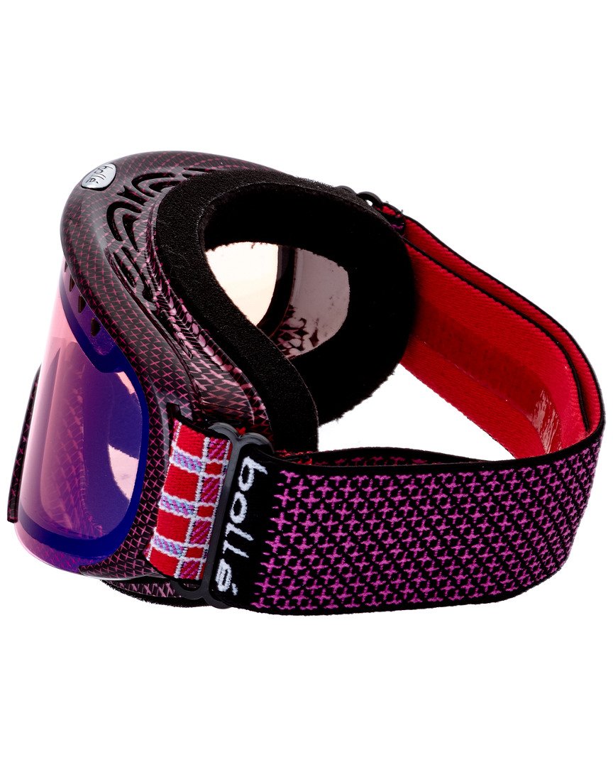 Bolle Scarlett Modulator Goggles, Shiny Pink Plaid, Vermillion Blue Lens