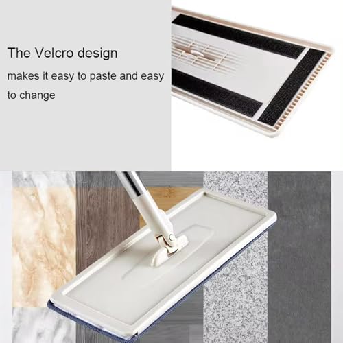 Flat Floor Cleaning Mop | Flat Squeeze Mop and Bucket | Multifunctional Flat Mop and Bucket with Wringer Set for Home, Professional Floor, Wall Mop Cleaner with Ergonomic Handle
