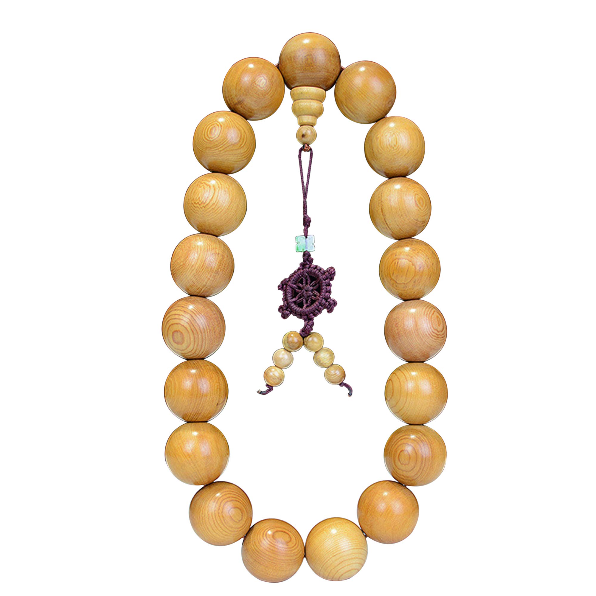 CarpenterC Gorgeous Natural Rosewood Prayer Meditation Rosary Beads Bracelets Chains for Car Rearview Mirror and Home Decorative Ornaments