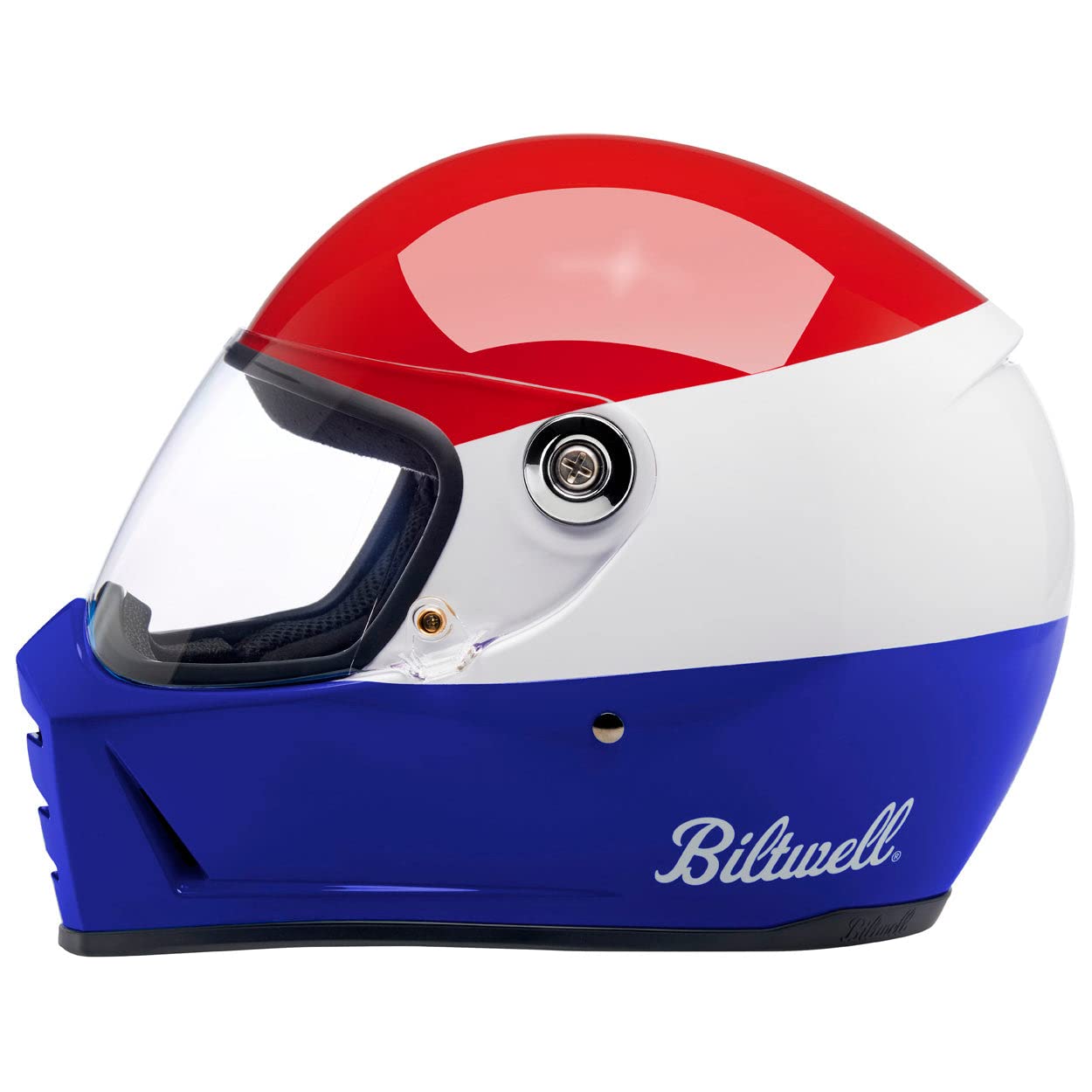 Biltwell | Lane Splitter | DOT & ECE Approved | Motorcycle Helmet | Full Face with Visor | Podium Gloss Red White Blue | XX-Large