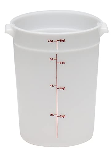 Cambro RFS8148 White Poly Round 8 Qt Storage Container