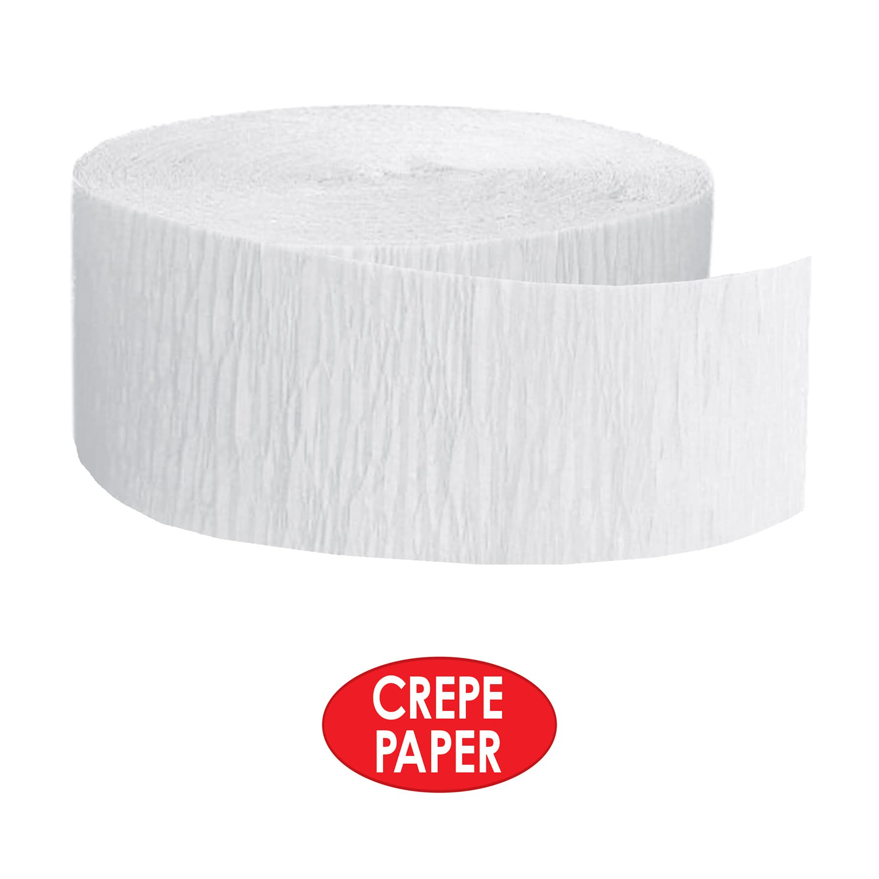 FR Festive Crepe Streamer (white) Party Accessory (1 count) (1/Pkg)