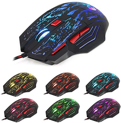 Raxinbang Keyboard One-Handed Mechanical Mini Gaming Keypad Adjusted LED Backlit Ergonomic Game Controller with 1.5m Line for LOL/PUBG/Wow/Dota/OW