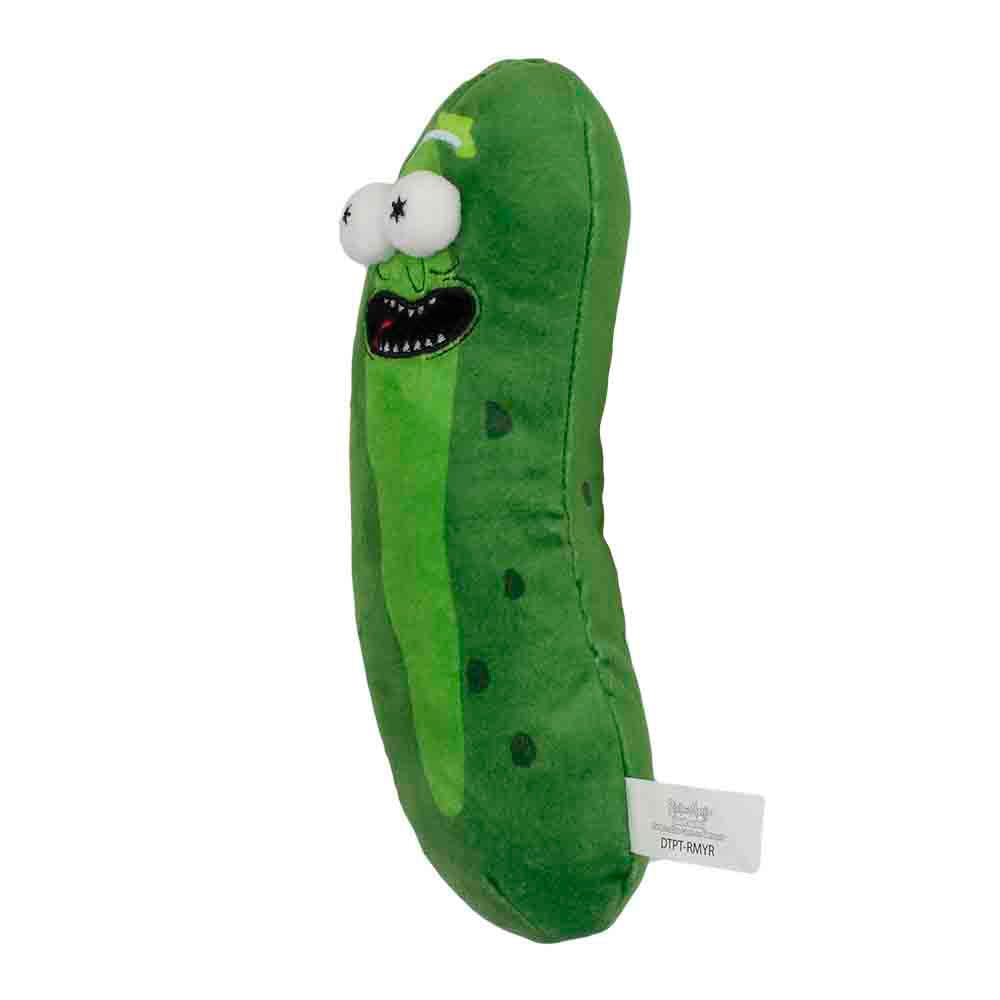 Buckle-Down Dog Toy, Comedy, Plush Squeaker Rick and Morty Pickle Rick Greens, DTPT-RMYR 10" x 3"