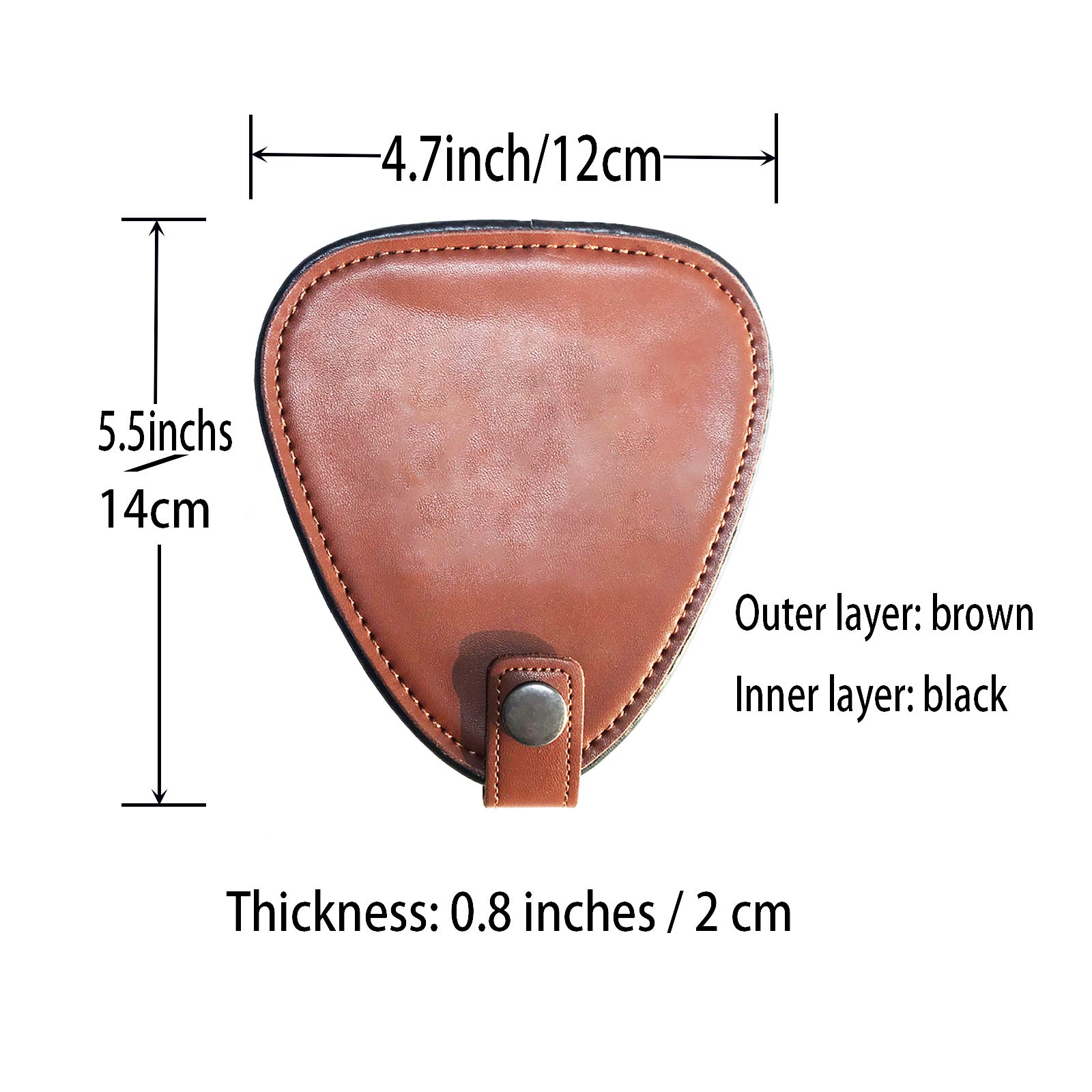 RAUYIVANY Guitar Pick Holder Case with 22 Picks, inner-outer layer Pure Leather for Storage 22 Slots Various Thickness Picks Pouch. Guitarist Gift