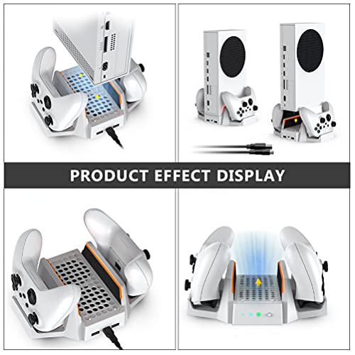 OSALADI Cooling Charging Base Potable Charger Portable Chargers Charger Portable Charging Dock Controller Charger Dock Kickstand Gamepad Dual-Charging Base abs White The Host Cooling Base